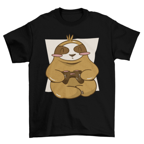 Gamer sloth with joystick t-shirt – typkup