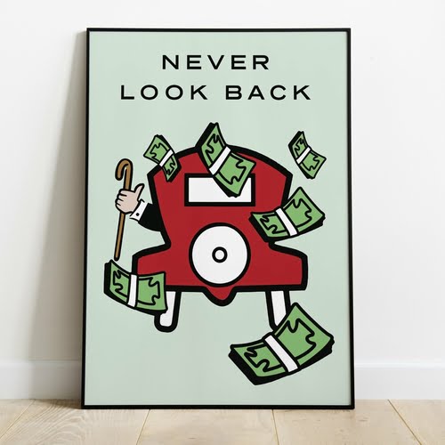 NEVER LOOK BACK Poster without frame – typkup